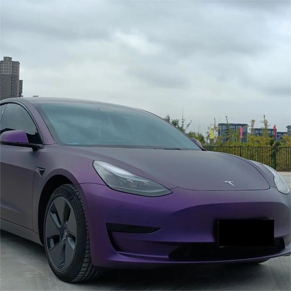 Best Matte Dark Purple Vinyl Wrap | Metallic Dark Purple Car Wraps