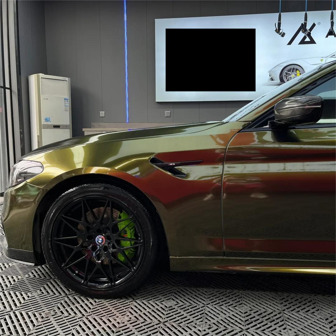 Best Gloss Ghost Black Gold Car Wrap | Metallic Ghost Black Gold Vinyl ...