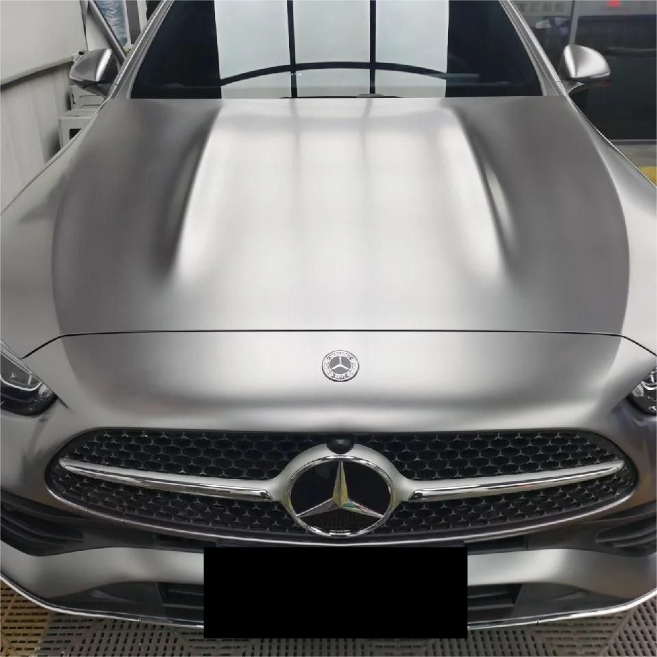 Matte Titanium Grey Car Wrap | Matte Metallic Titanium Grey Vinyl Wraps ...
