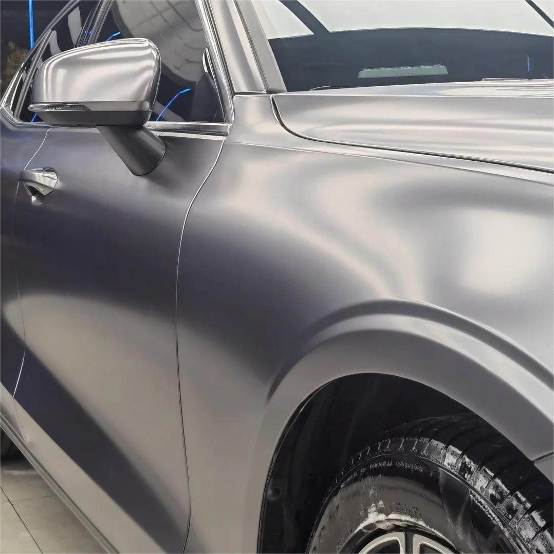Matte Titanium Grey Car Wrap | Matte Metallic Titanium Grey Vinyl Wraps ...