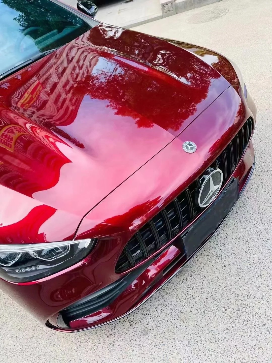 Glossy Metallic Liquid Dragon Blood Red Car vinyl Wrap