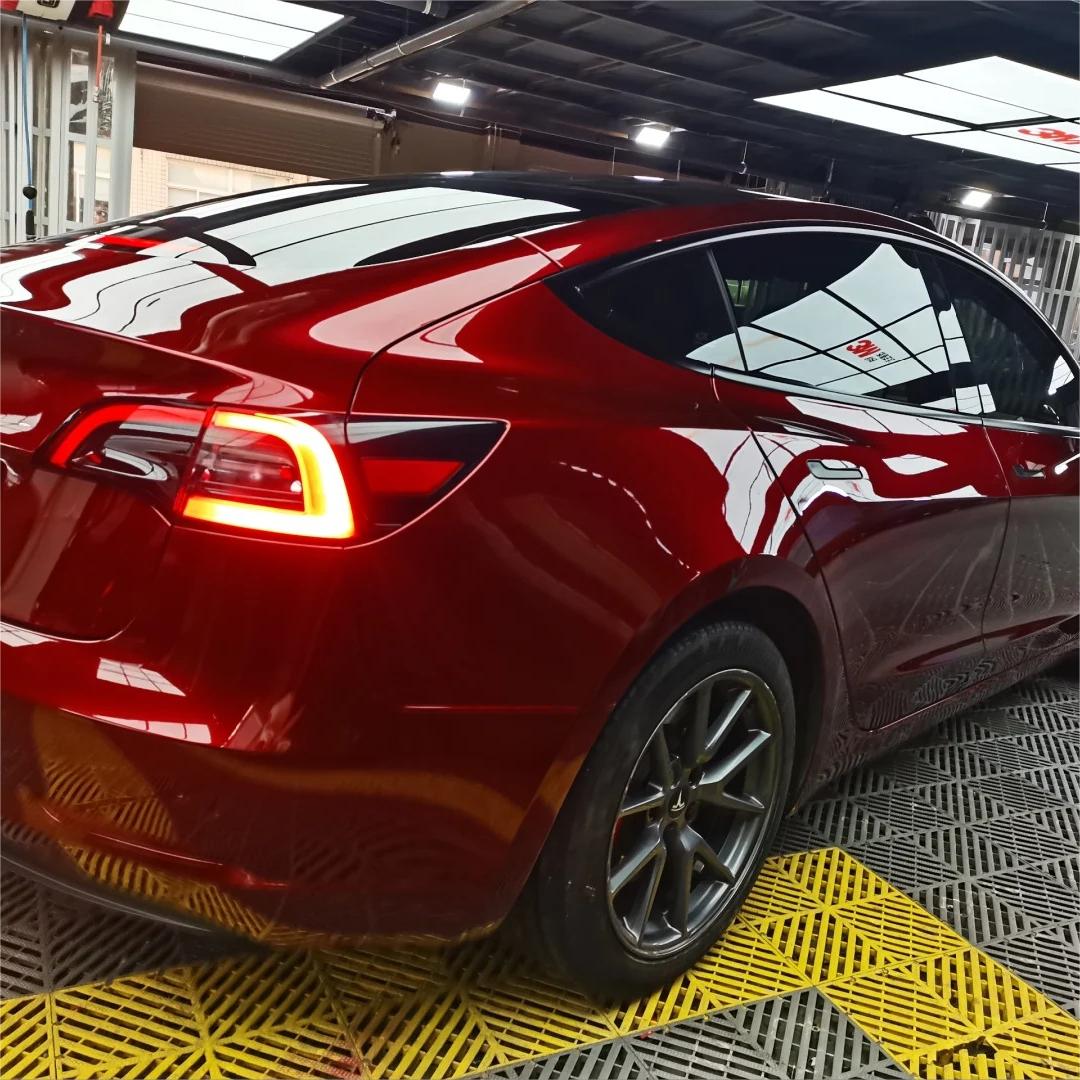 Glossy Metallic Liquid Dragon Blood Red Car vinyl Wrap