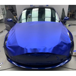 Best Matte Satin Chrome Blue Car Wrap | Metallic Satin Chrome Blue Car ...