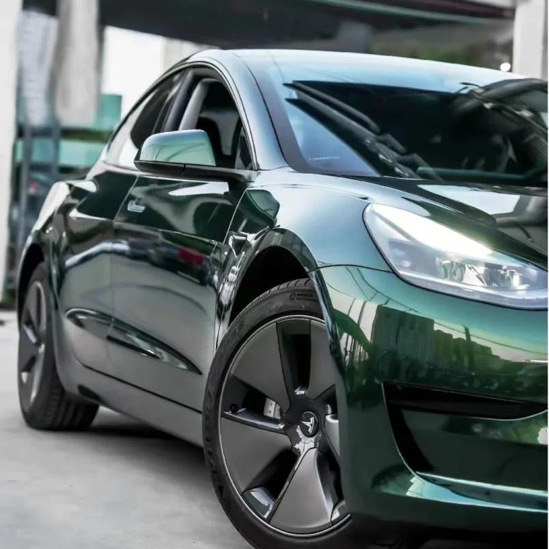 Glossy Paint Metallic Midnight Green Car Wrap: A Luxurious ...
