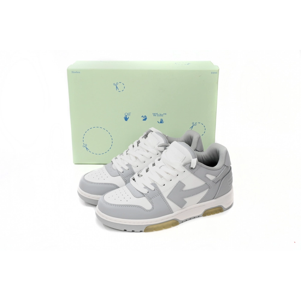 Top EM Sneakers OFF-WHITE Out Of Office OOO Low Tops Grey White ...