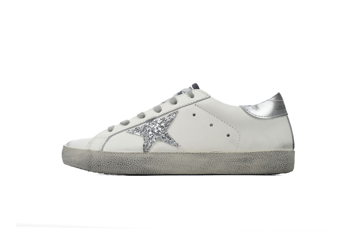Top EM Sneakers Golden Goose Super Star 'Silver Heel Silver Star ...