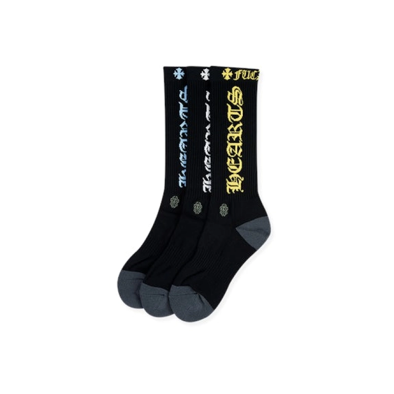 Top EM Sneakers Chrome Hearts CH Socks Black Blue Logo/ White Logo ...
