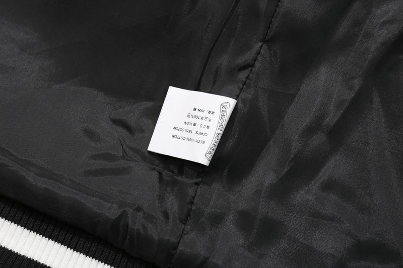 Top EM Sneakers Chrome Hearts Embroidered Logo Patchwork Jacket (Black ...