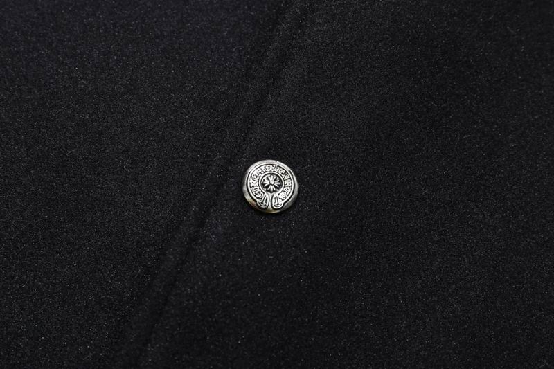 Top EM Sneakers Chrome Hearts Embroidered Logo Patchwork Jacket (Black ...