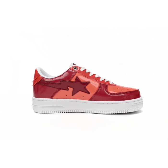 Fake BapeSta Red And White Mirror Surface for dopesneakers