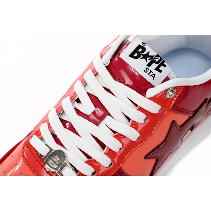 Fake BapeSta Red And White Mirror Surface for dopesneakers