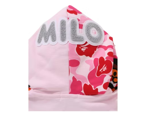 BAPE Milo Shark Full Zip Double Hoodie Hoodie (Silver Font Milo) Pink