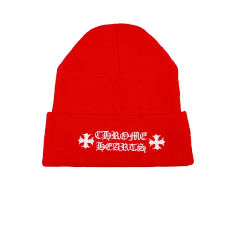 Chrome Hearts Logo Beanie Red