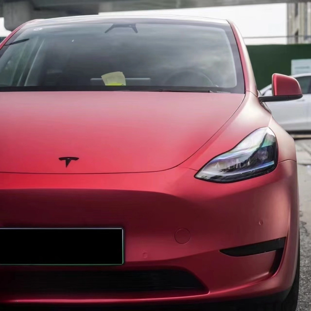 Best Ravoony Matte Chrome Red Car Vinyl Wrap - ravoony.com