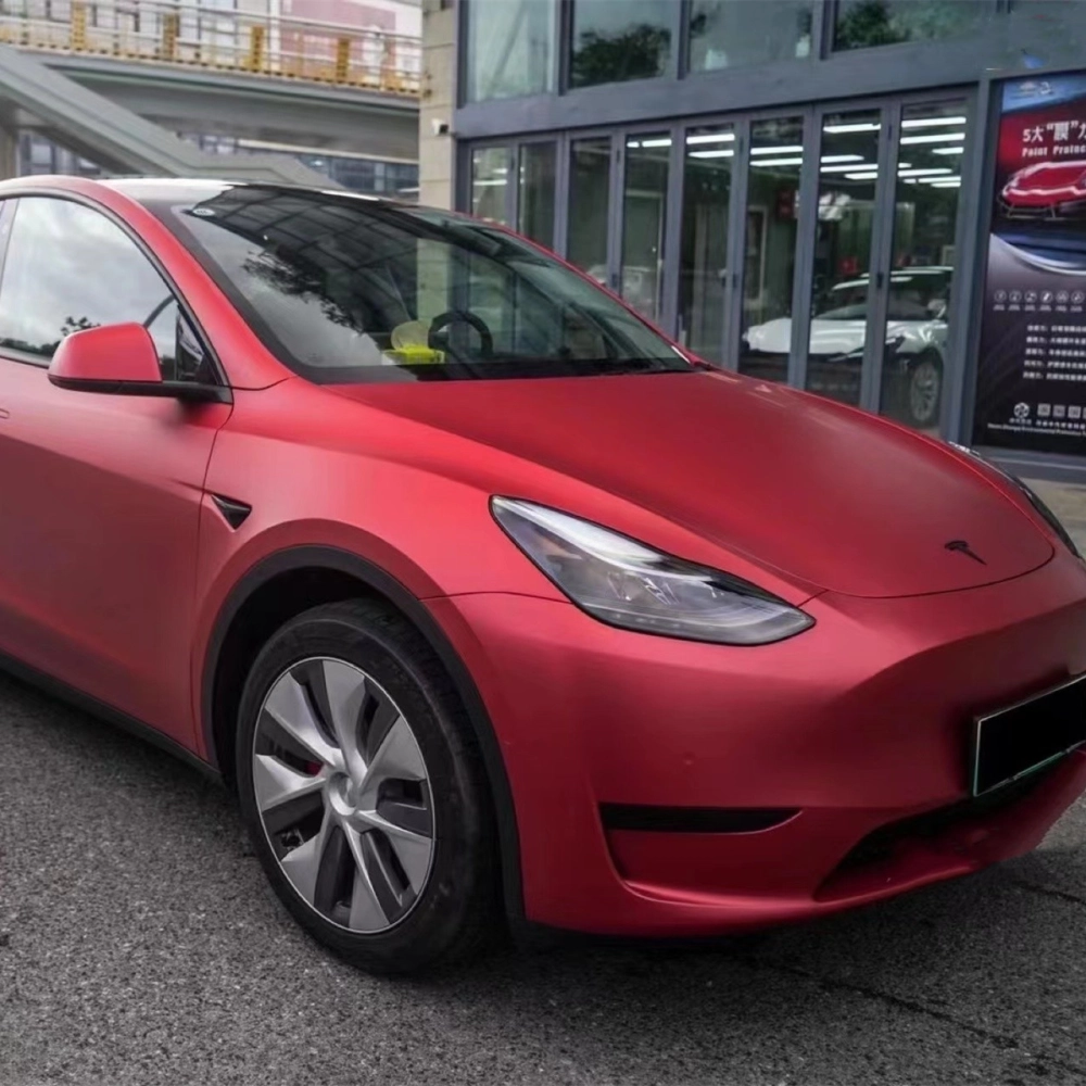 Best Ravoony Matte Chrome Red Car Vinyl Wrap - ravoony.com