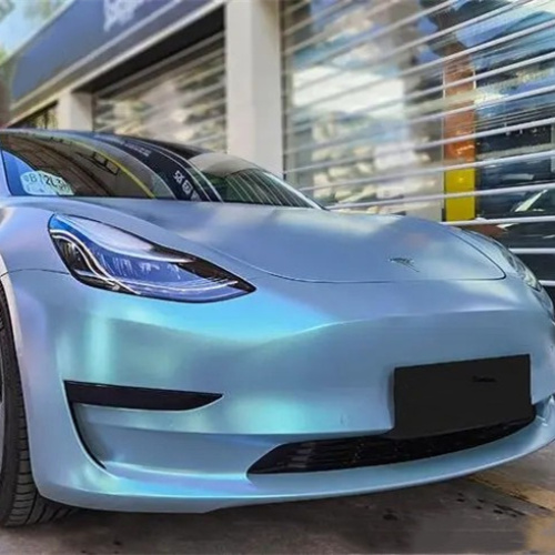 Best Ravoony Matte Diamond Grey Blue Car Vinyl Wrap - ravoony.com