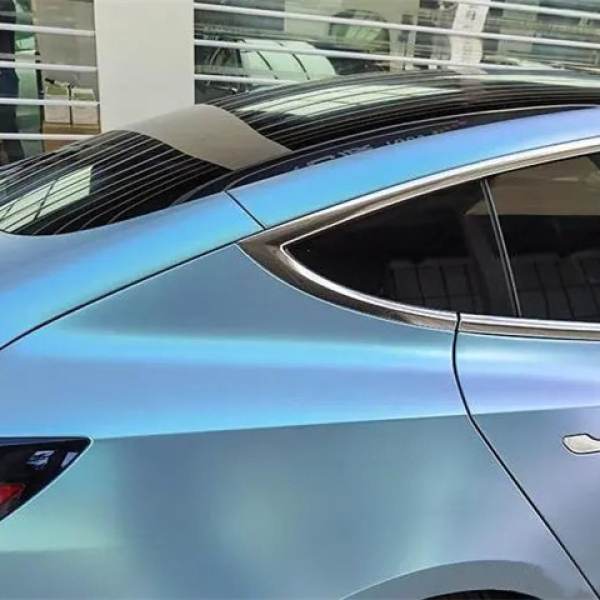 Best Ravoony Matte Diamond Grey Blue Car Vinyl Wrap - ravoony.com