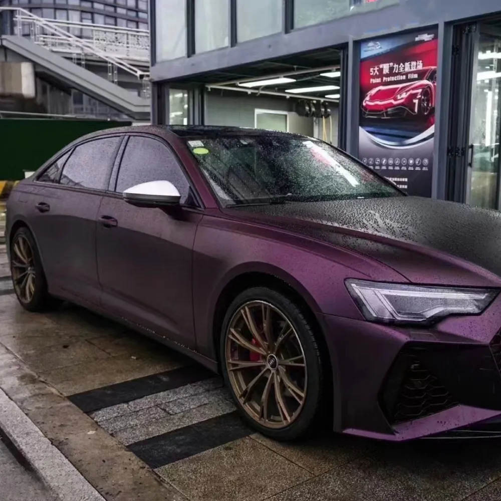 Best Ravoony Ultimate Flat Magic Purple Car Vinyl Wrap - ravoony.com