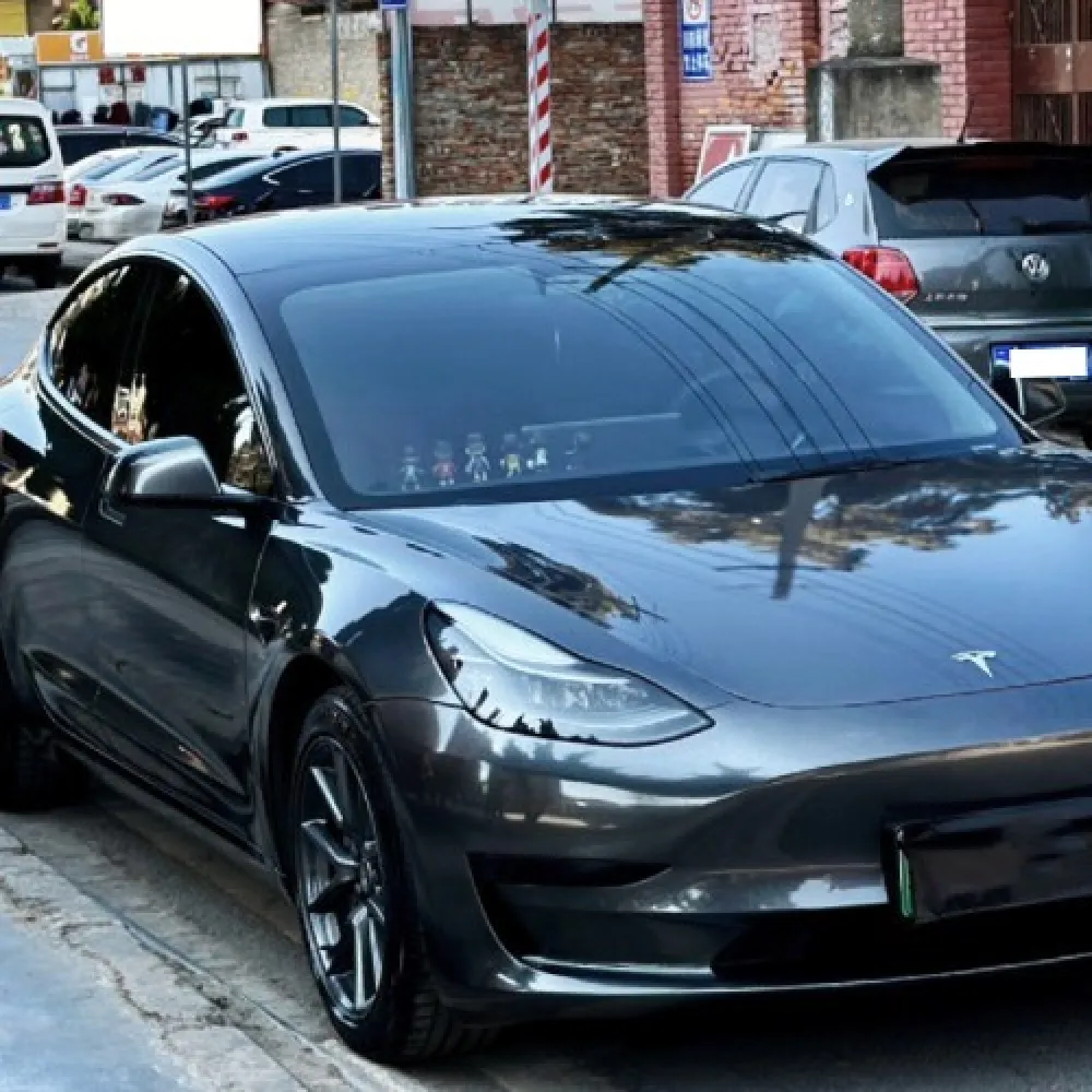 Gloss Graphite Grey Car Vinyl Wrap, Best Ravoony BMW Gloss Graphite ...