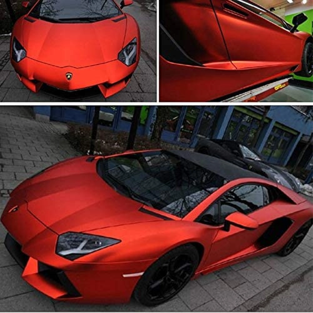 Best Ravoony Matte Chrome Red Car Vinyl Wrap - ravoony.com