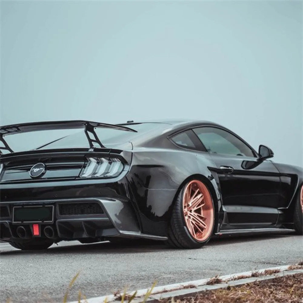 Mustang Vinyl Wrap, Best Ravoony Gloss Black Car Wrap Mustang Vinyl ...