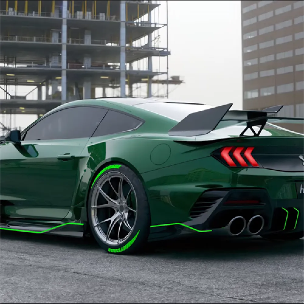 Mustang Vinyl Wrap, Best Ravoony Glossy Viridis Green Car Vinyl Wrap ...