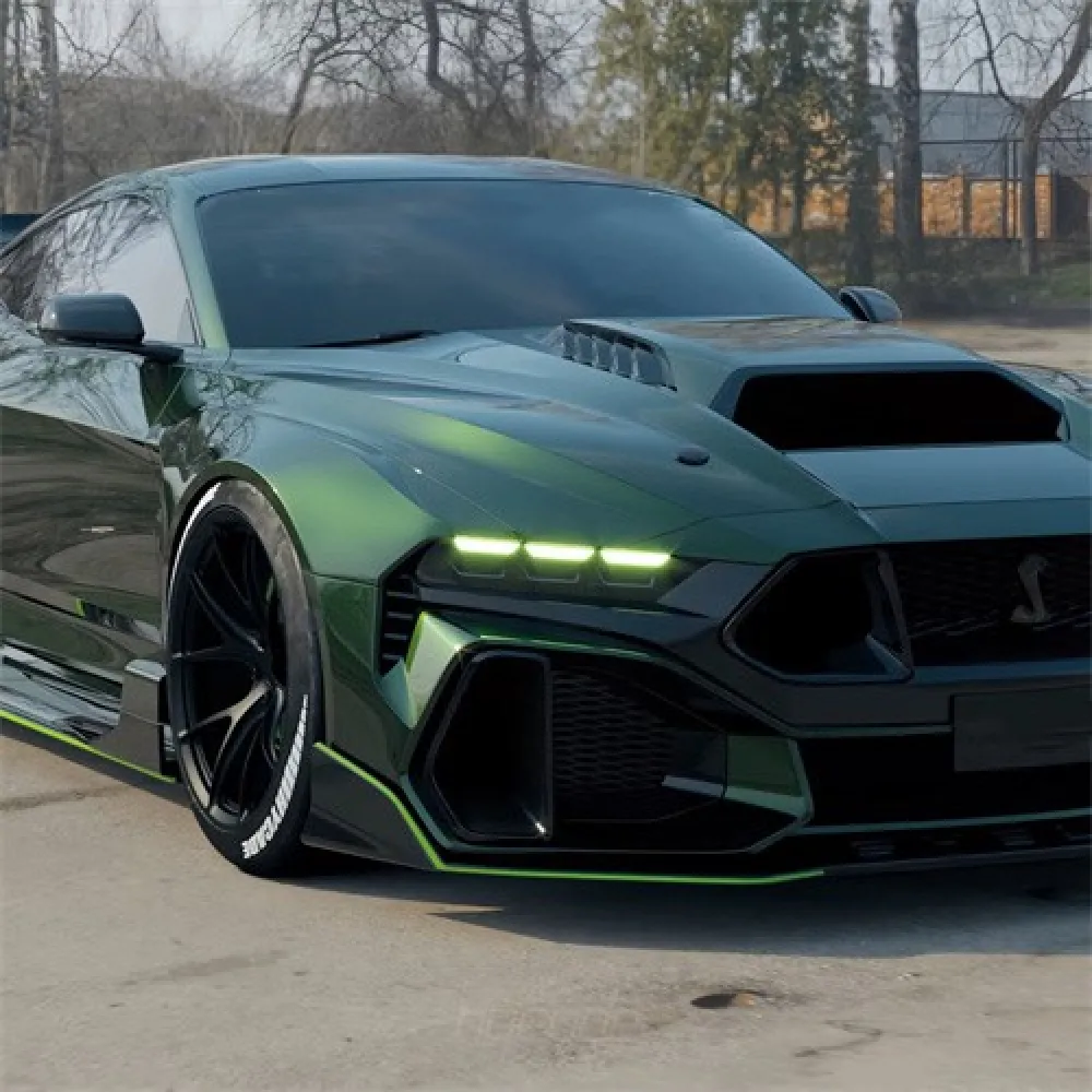 Mustang Vinyl Wrap, Best Ravoony Metal Sonoma Green Car Vinyl Wrap ...