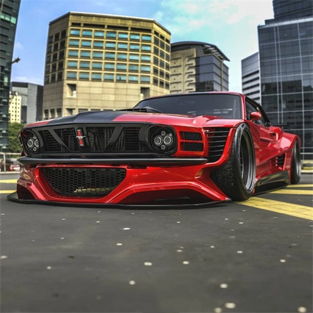 Mustang Vinyl Wrap, Best Ravoony Super Chrome Gloss Red Vinyl Car Wrap ...