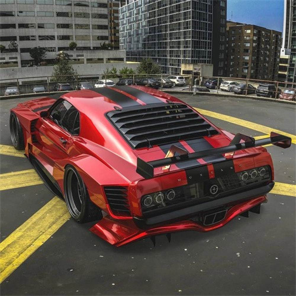 Mustang Vinyl Wrap, Best Ravoony Super Chrome Gloss Red Vinyl Car Wrap ...