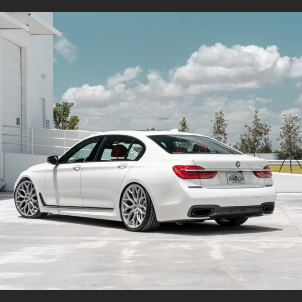 BMW 7 SERIES Wrap, Best Ravoony Gloss Crystal White Car Vinyl Wrap BMW ...