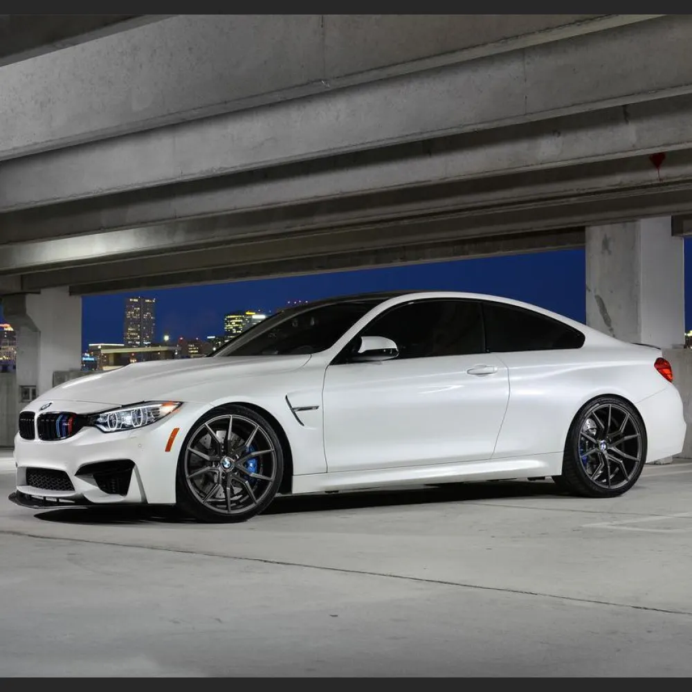 BMW M4 Wrap, Best Ravoony Satin White Car Wrap BMW M4 Wrap - ravoony.com
