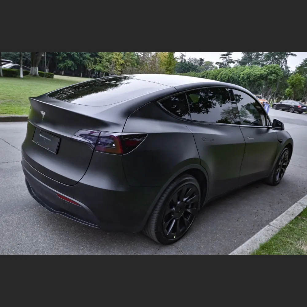 Tesla Model Y Wrap,Best Ravoony Matte Black Car Vinyl Wrap Tesla Model ...