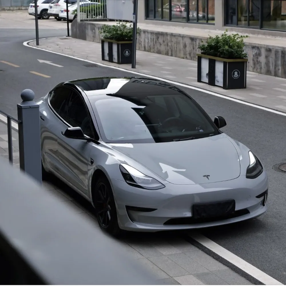 Tesla Model Y Wrap, Best Ravoony BMW Brooklyn Grey Vinyl Wrap Tesla ...