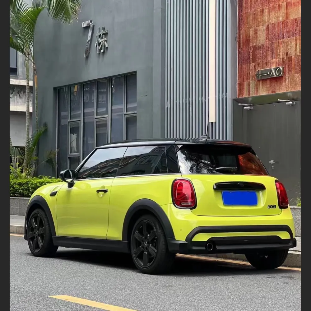 Mini Cooper Wrap, Best Ravoony Gloss Acid Lime Green Wrap Mini Cooper ...