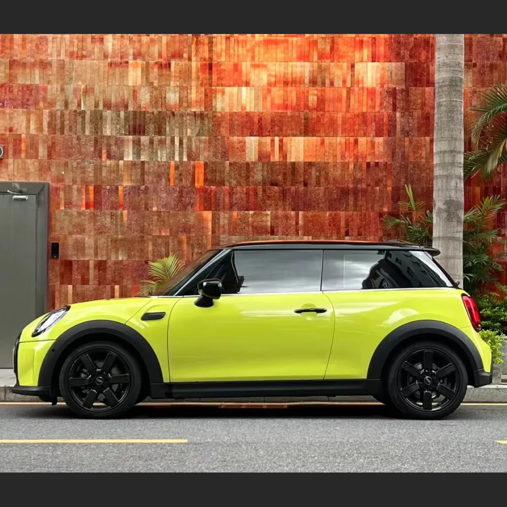 Mini Cooper Wrap, Best Ravoony Gloss Acid Lime Green Wrap Mini Cooper ...