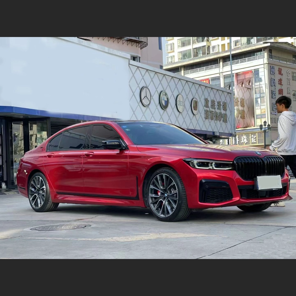 BMW 7 Series Wrap，Best Ravoony Gloss Metallic Vampire Red Car Vinyl ...