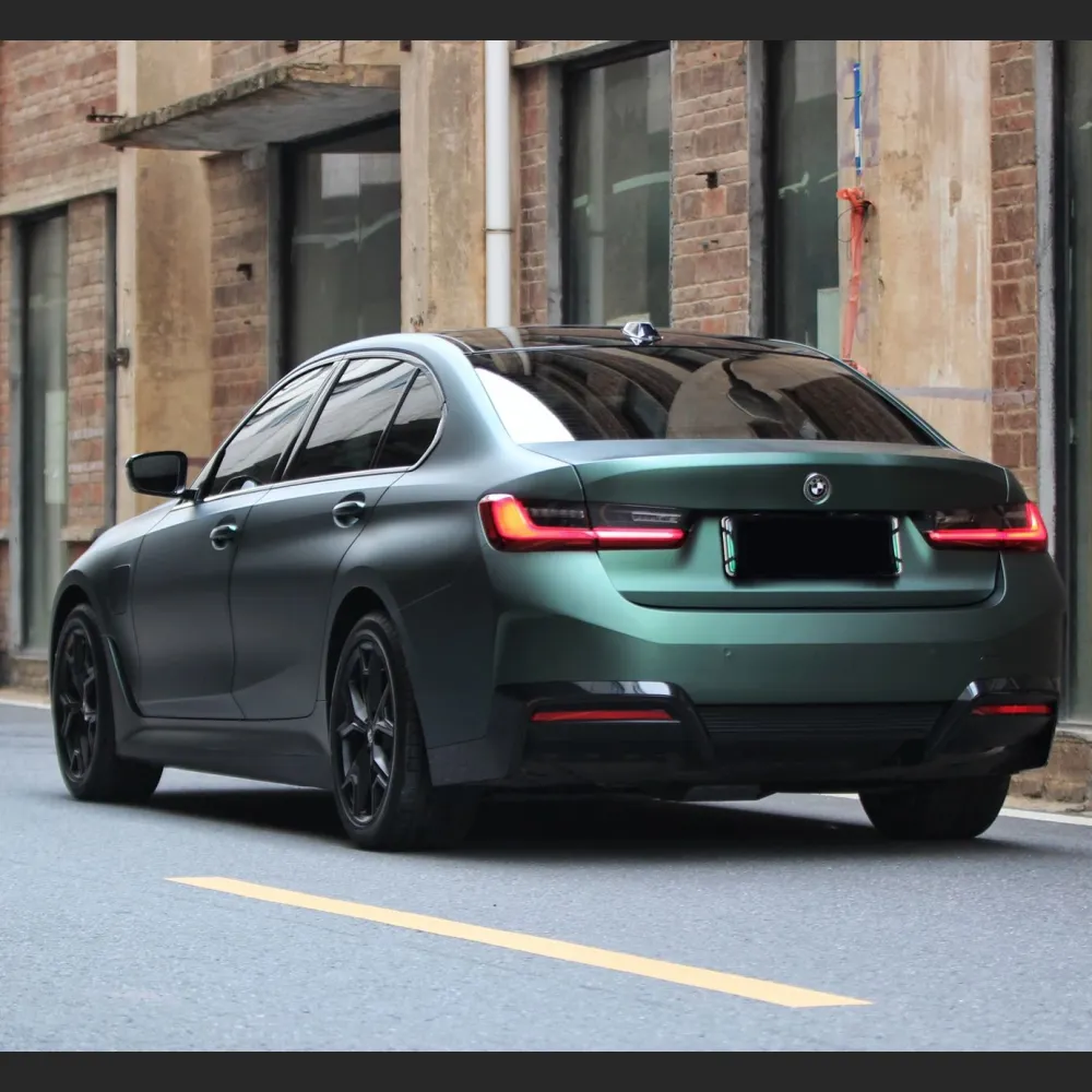 BMW I3 Wrap, Best Ravoony Matte Emerald Green Car Vinyl Wrap BMW I3 ...