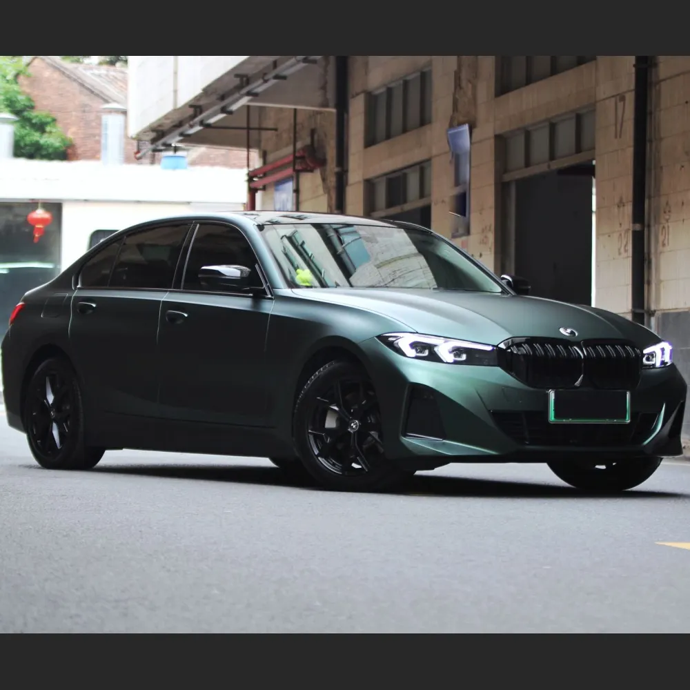 BMW I3 Wrap, Best Ravoony Matte Emerald Green Car Vinyl Wrap BMW I3 ...