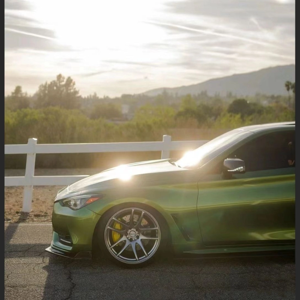 Q60 Wrap, Best Ravoony Metallic Mamba Green Car Vinyl Wrap Q60 Wrap ...