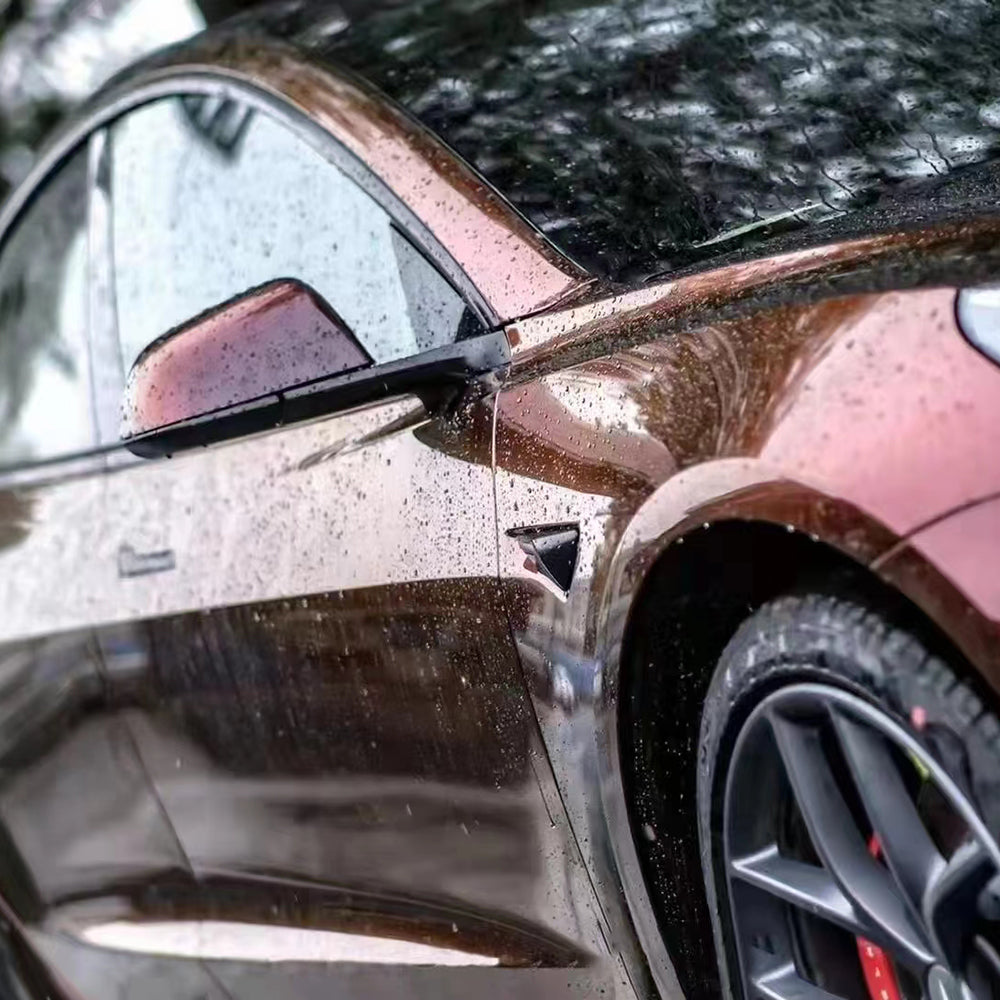 Best Ravoony Glossy Diamond Black Red Vinyl Car Wrap - ravoony.com