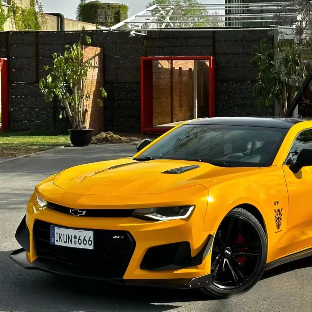 Chevrolet Camaro Wrap, Best Ravoony Sunflower Yellow Vinyl Wrap ...