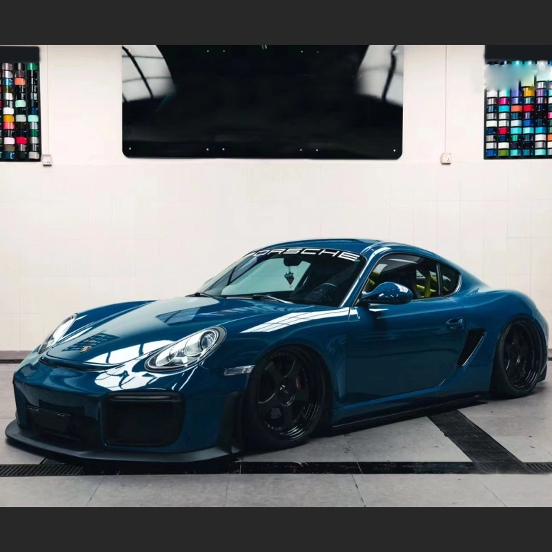 Best Ravoony Glossy Porsche Deep Blue Car Vinyl Wrap - ravoony.com