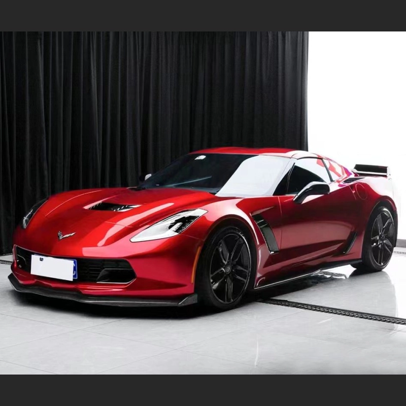 C8 Corvette Wrap, Best Ravoony Gloss Metallic Vampire Red Vinyl Car ...