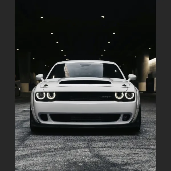 Dodge Challenger Wrap,Best Ravoony Gloss Crystal White Car Vinyl Wrap ...