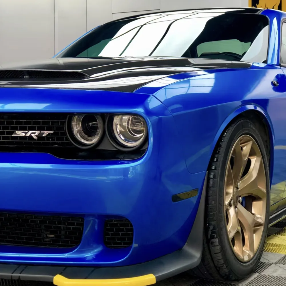 Dodge Challenger Wrap,Best Ravoony Metal Paint Jazz Blue Vinyl Car Wrap ...