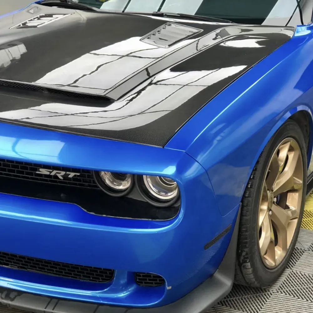 Dodge Challenger Wrap,Best Ravoony Metal Paint Jazz Blue Vinyl Car Wrap ...
