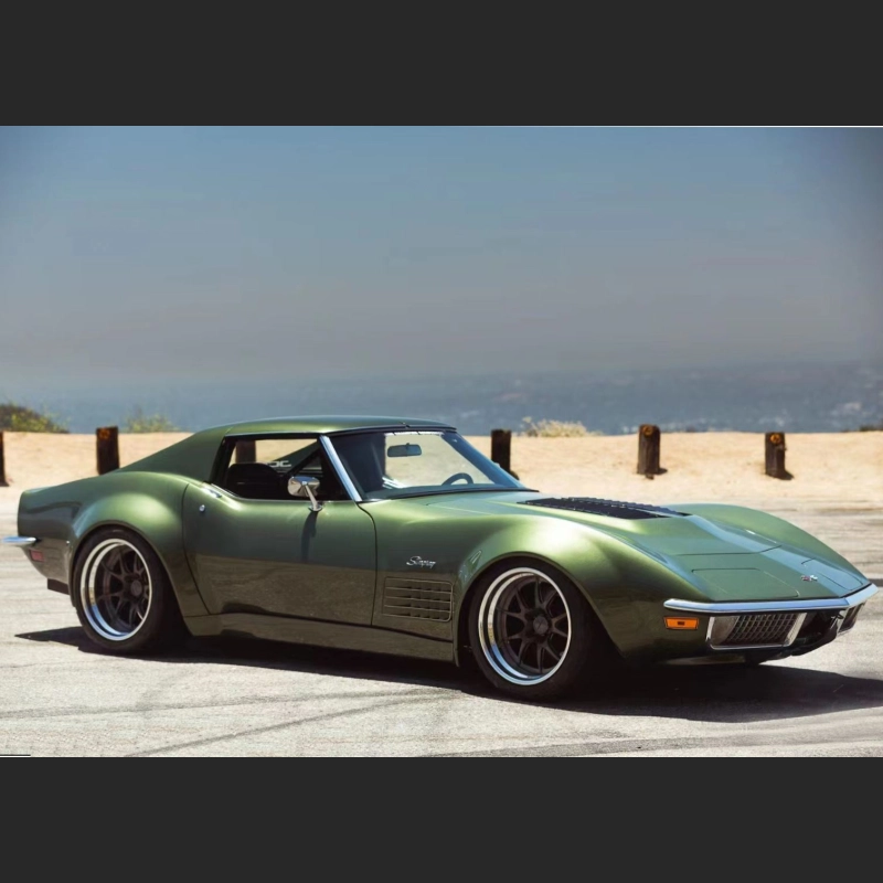 C3 Corvette Wrap, Best Ravoony Metallic Mamba Green Car Vinyl Wrap C3 ...