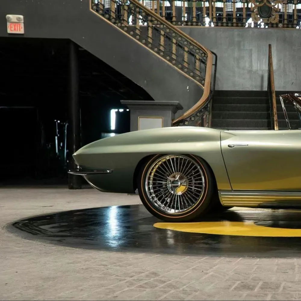 C2 Corvette Wrap, Best Ravoony NIO Gloss Arctic Green Color Car Wrap C2 ...