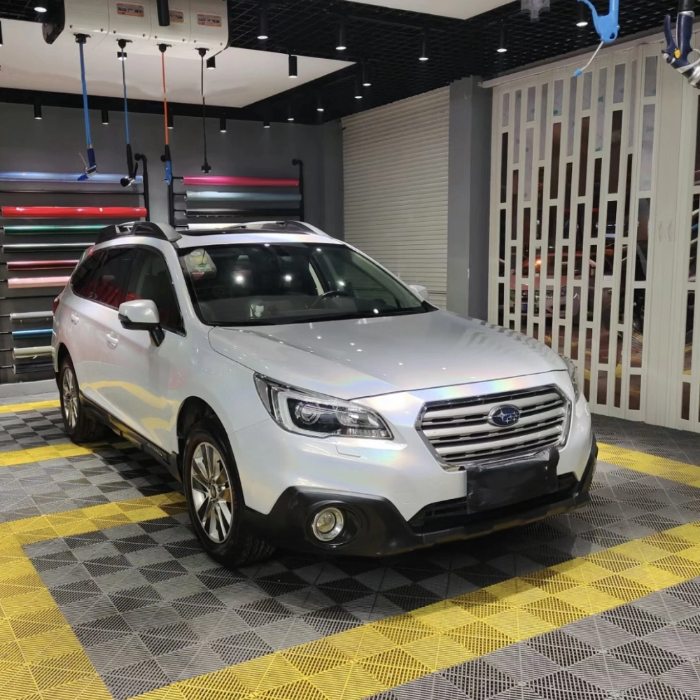 Wrapped Subaru Outback, Best Ravoony Glossy Laser White Car Vinyl Wrap ...