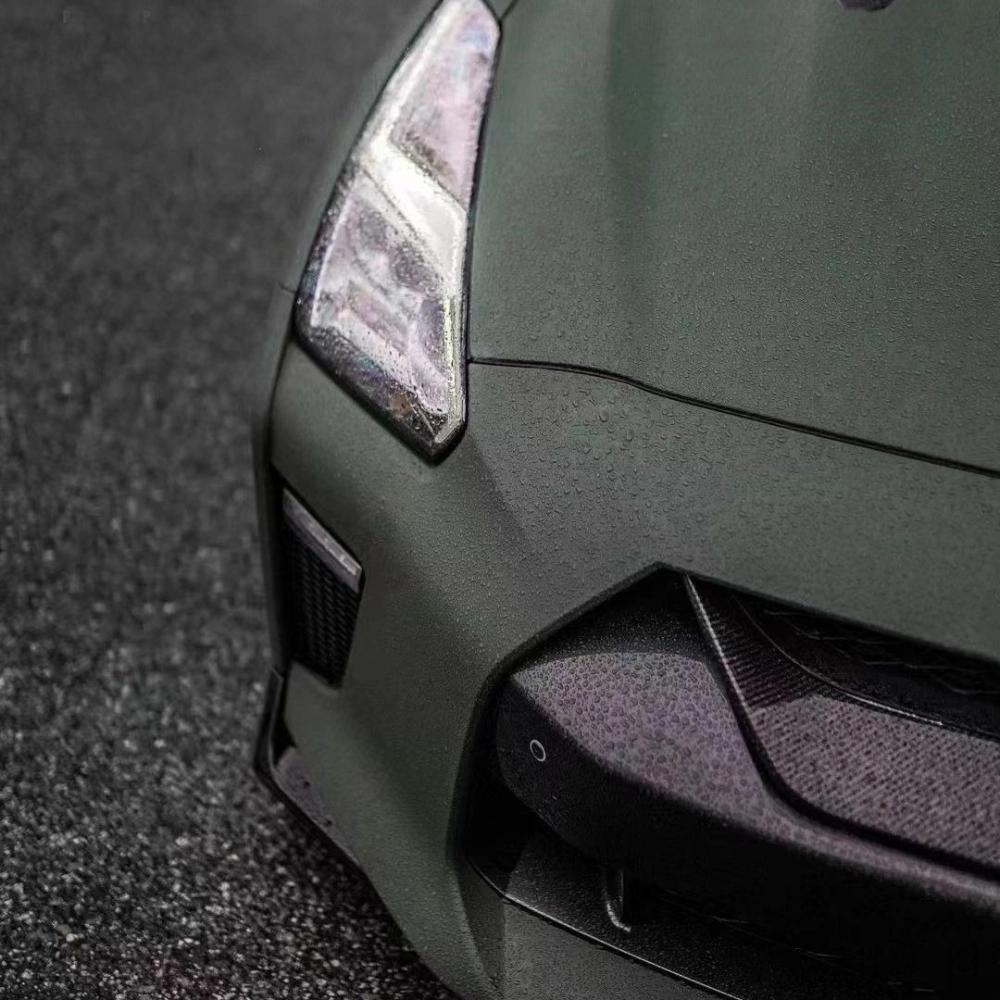 Nissan GTR Wrap, Best Ravoony Matte Army Green Wrap Nissan GTR Wrap ...